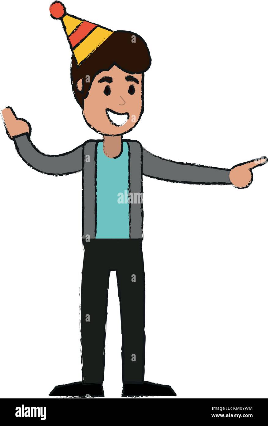 Young man celebrating cartoon Stock Vector Image & Art - Alamy
