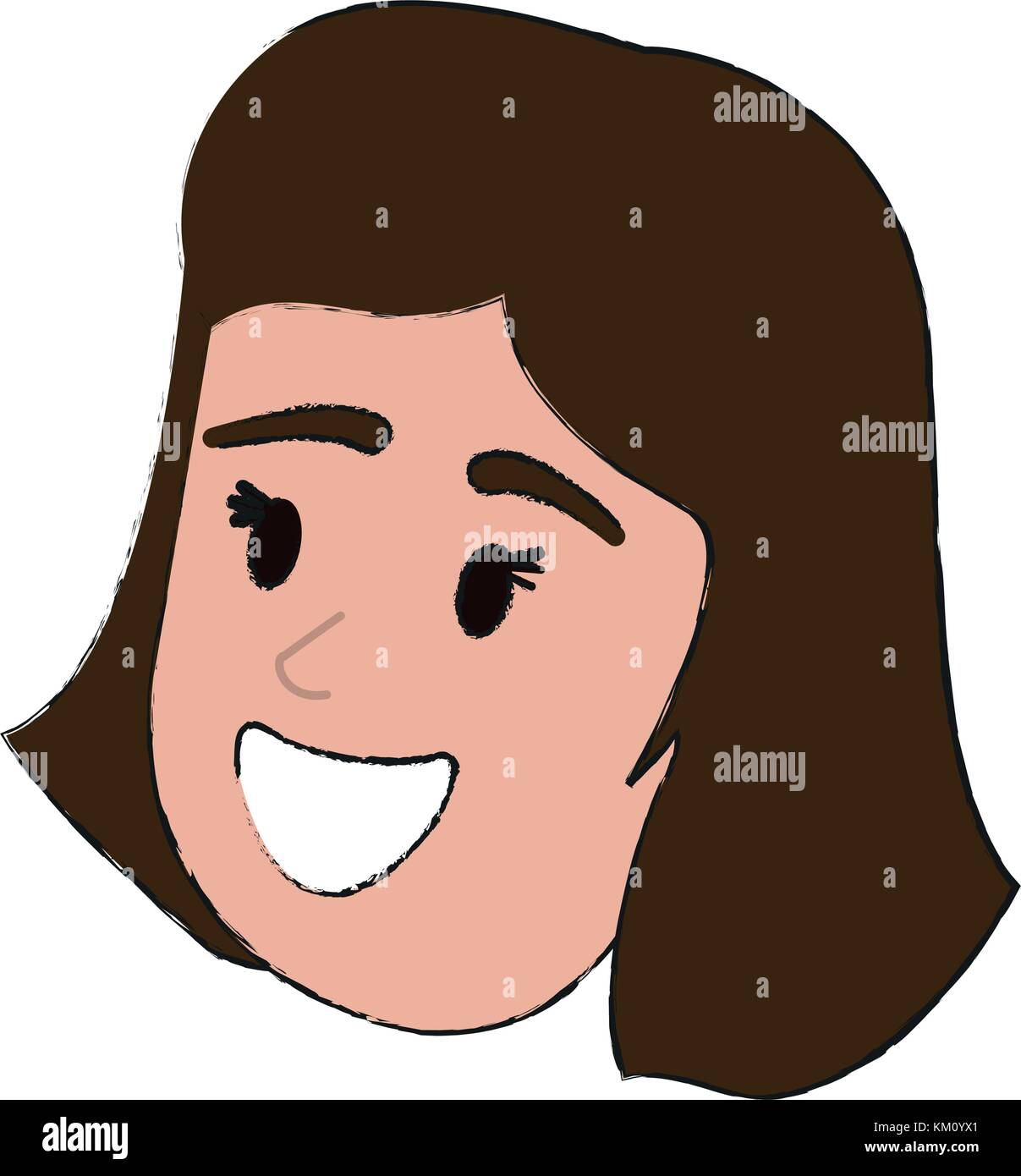 Young woman excited face Stock Vector Images - Alamy