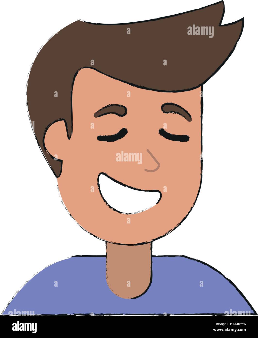 Young man celebrating face cartoon Stock Vector Image & Art - Alamy