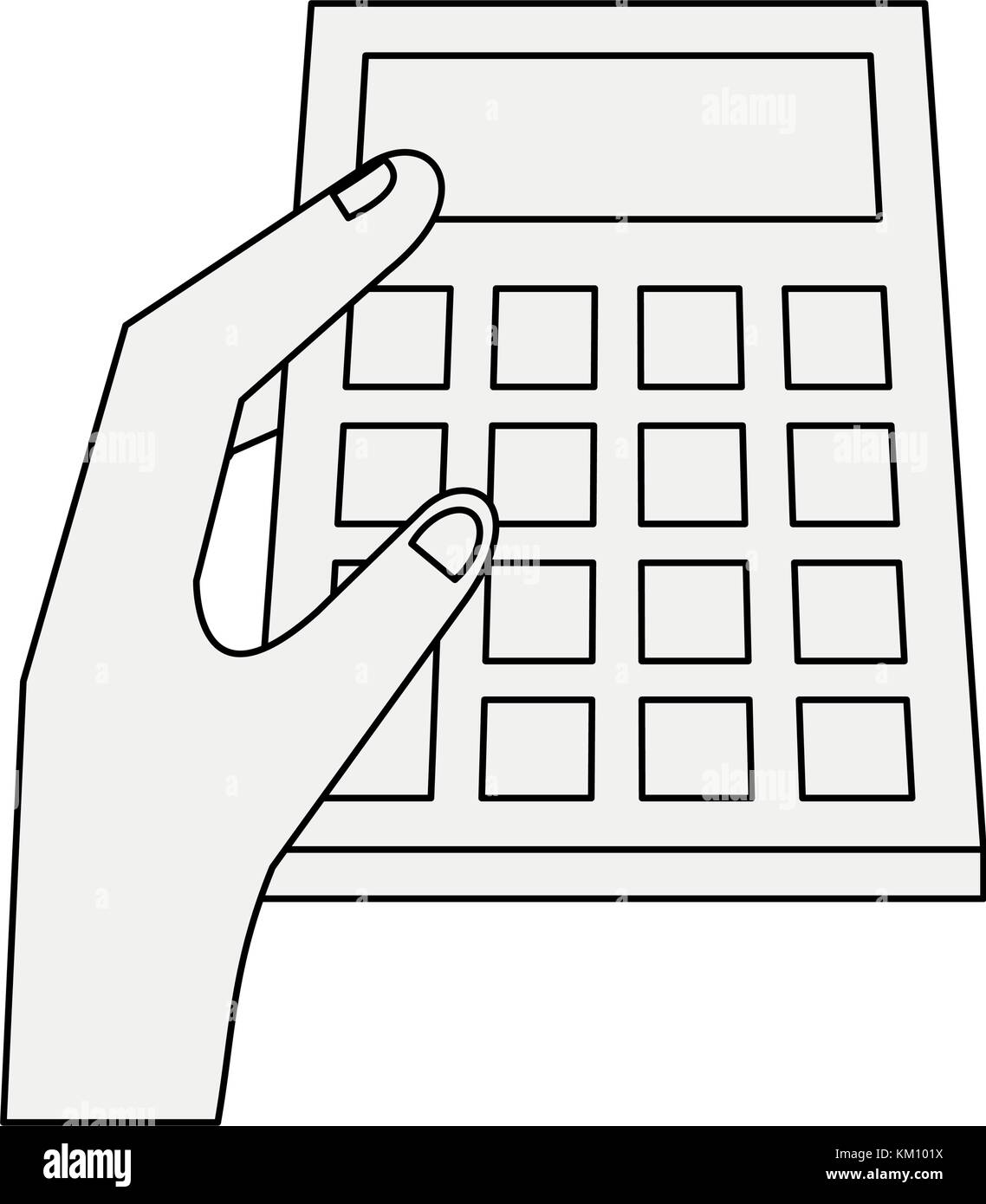 Hand holding a calculator Stock Vector Image & Art - Alamy