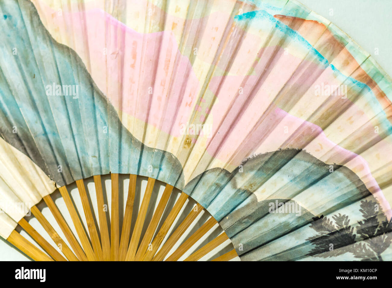 oriental parasol with drawings on the rice paper Stock Photo - Alamy
