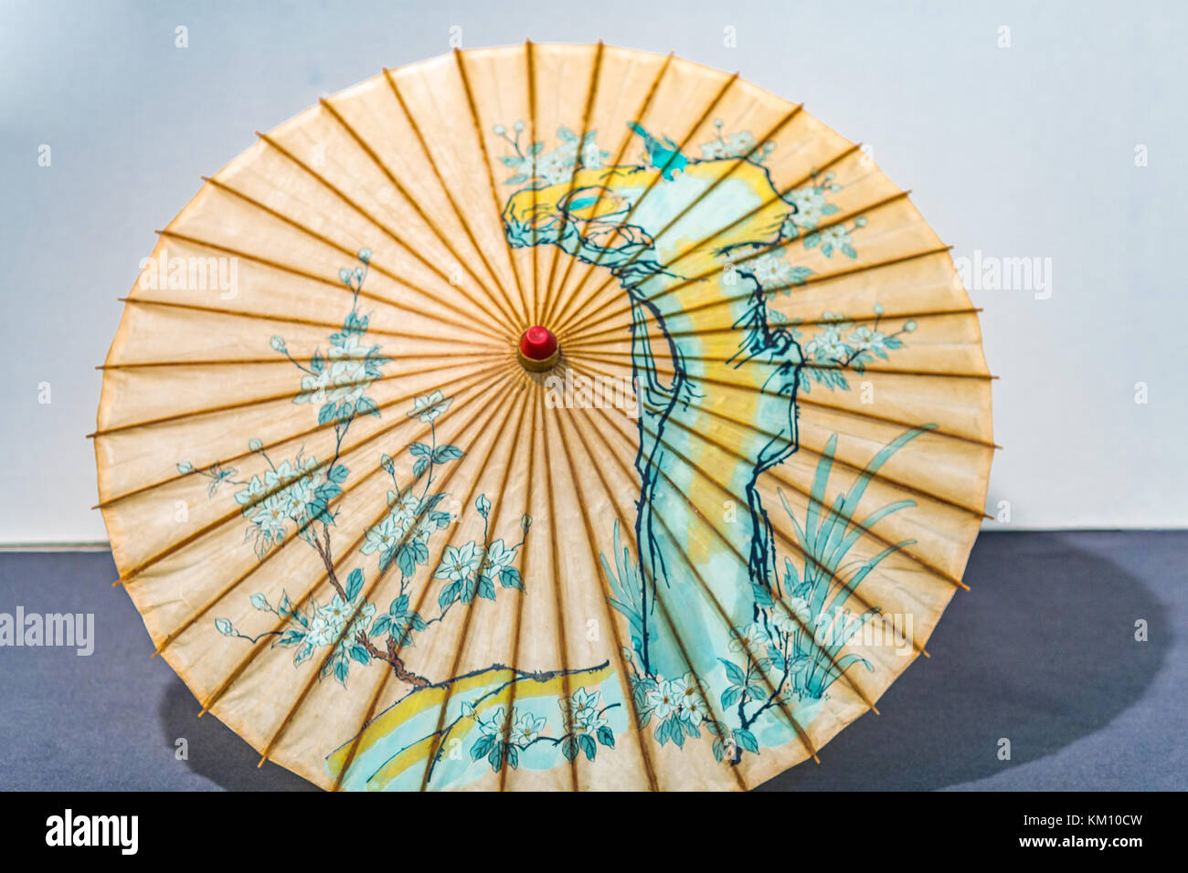 oriental parasol with drawings on the rice paper Stock Photo - Alamy