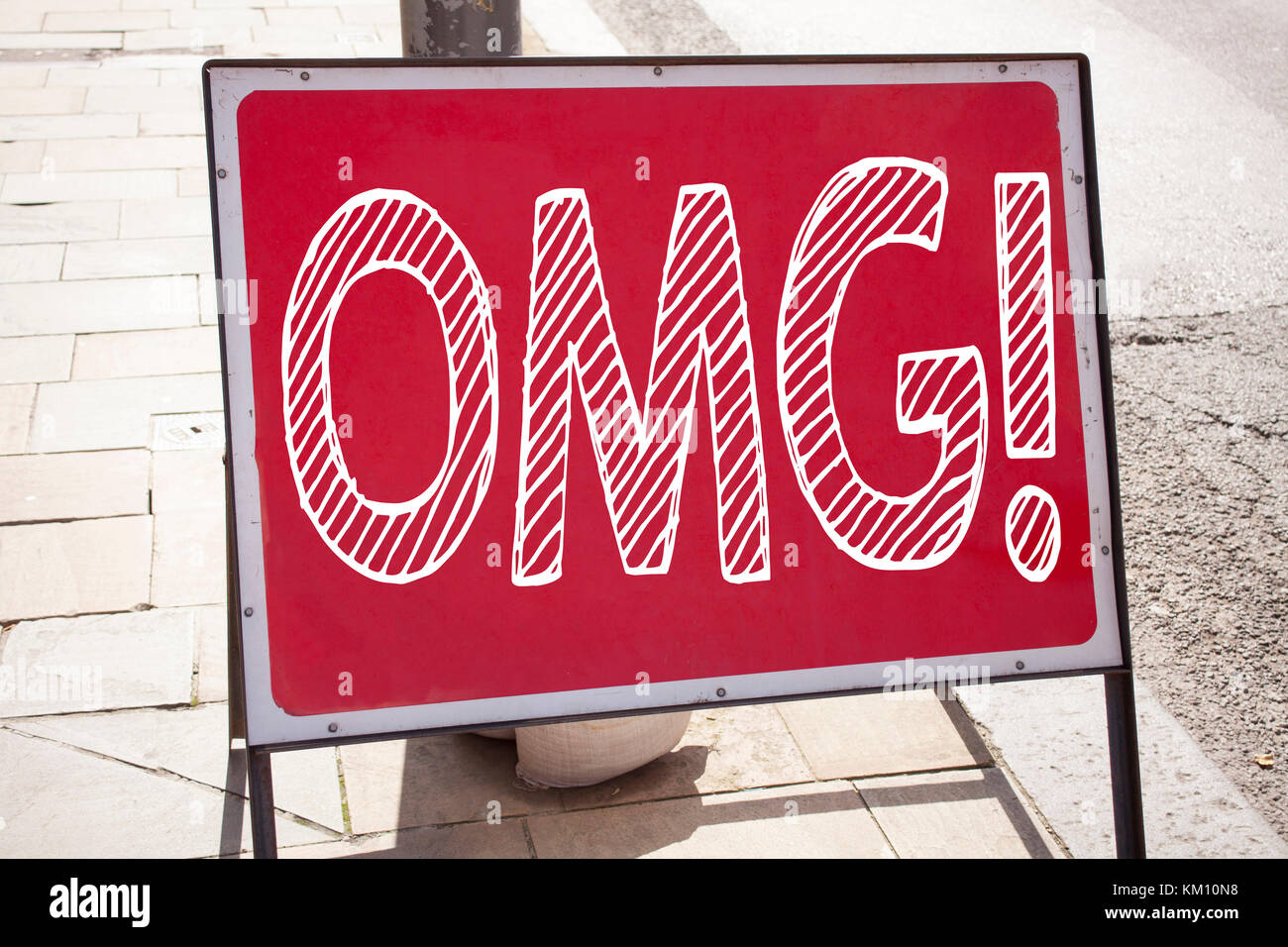 Conceptual hand writing text caption inspiration showing OMG Oh My God ...