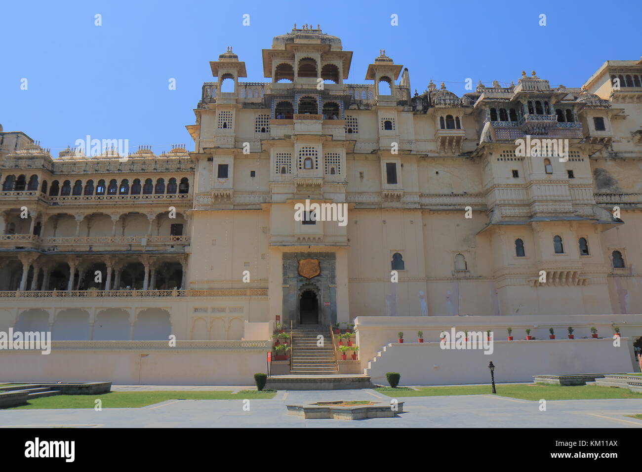 Historical landmark of City Palace in Udaipur India Stock Photo - Alamy