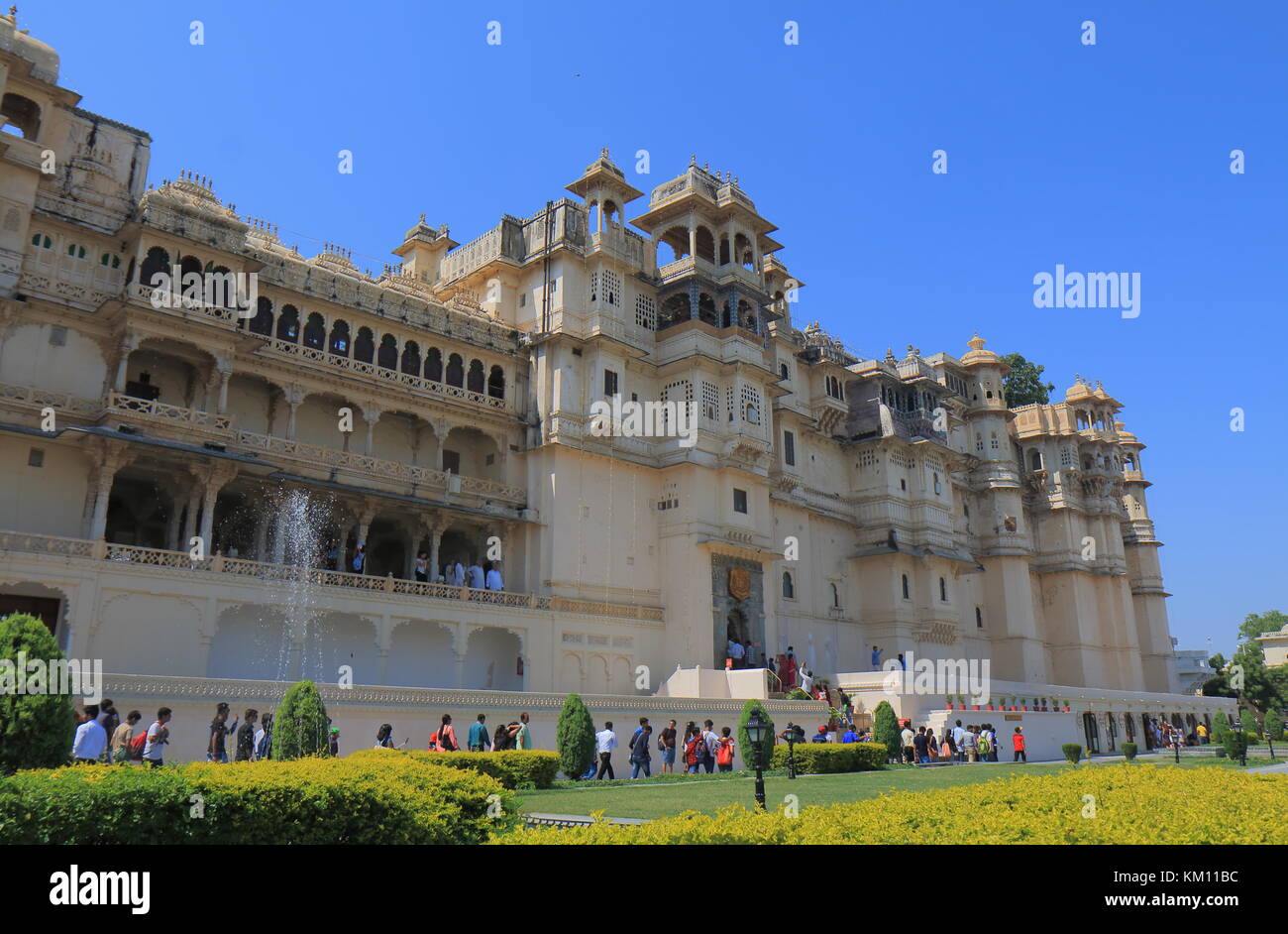 People visit City Palace in Udaipur India Stock Photo - Alamy