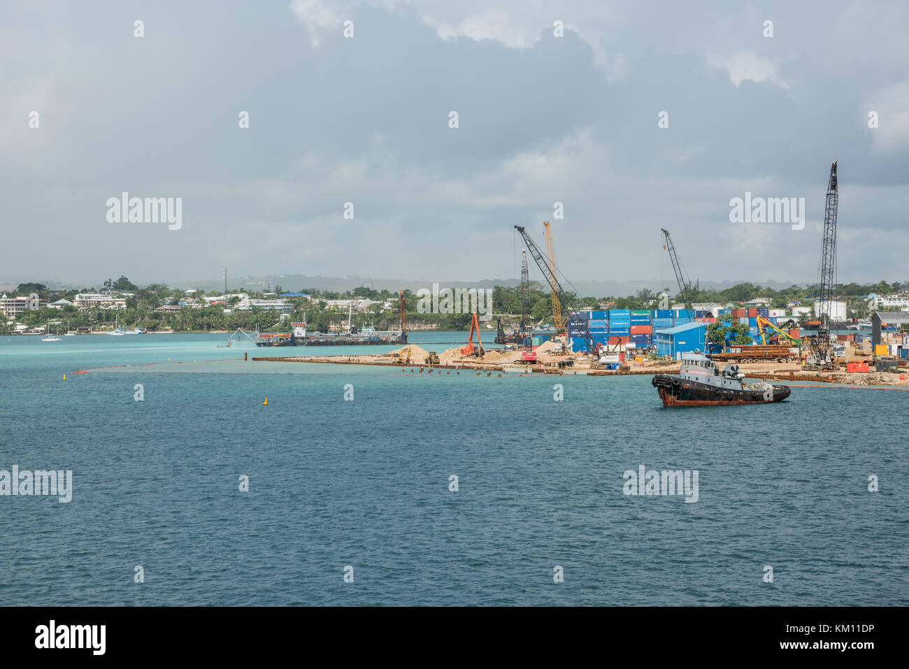PORT VILA, VANUATU, PACIFIC ISLANDS-DECEMBER 1,2016: Industrial ...