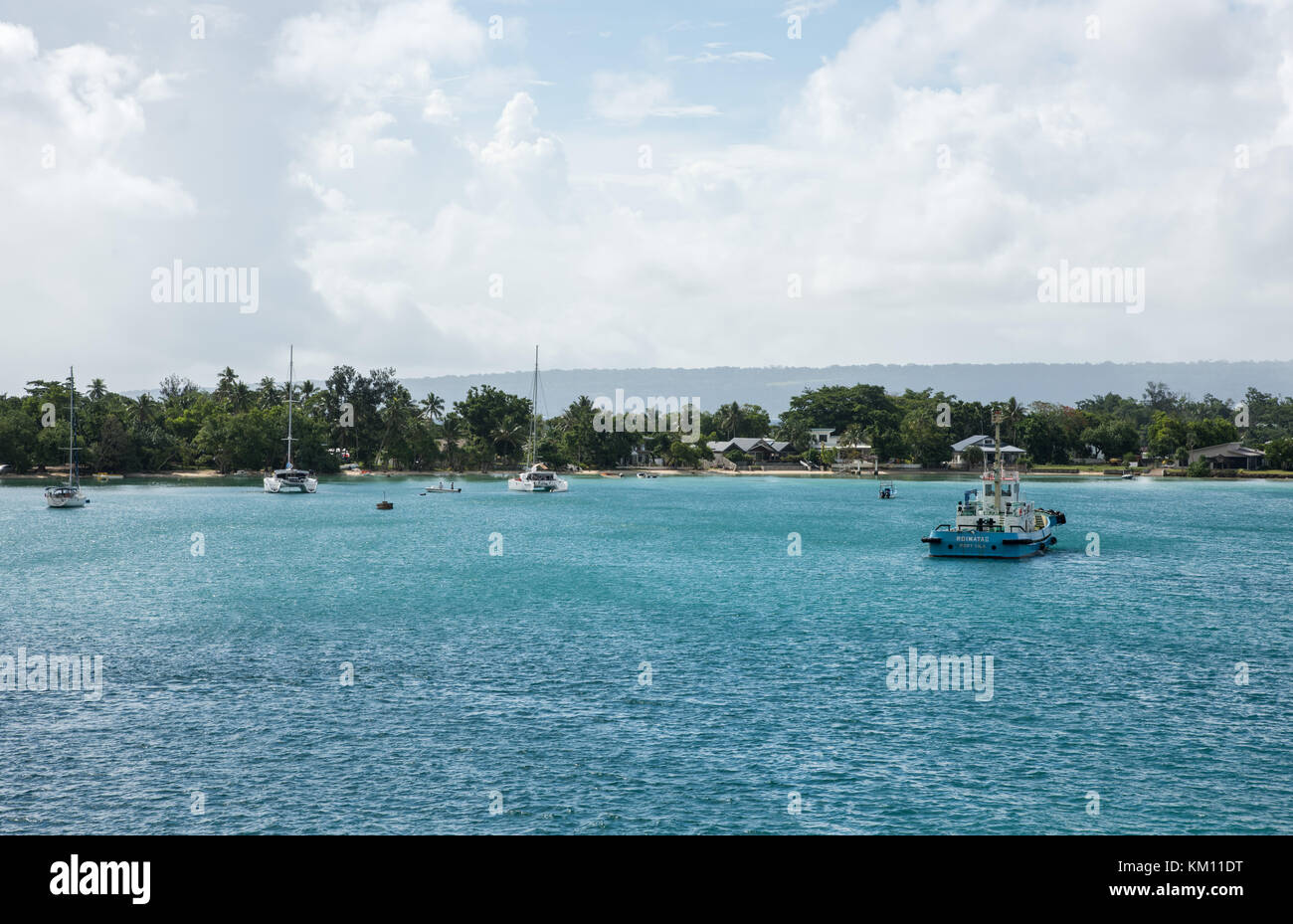 PORT VILA, VANUATU, PACIFIC ISLANDS-DECEMBER 1,2016: Shoreline ...