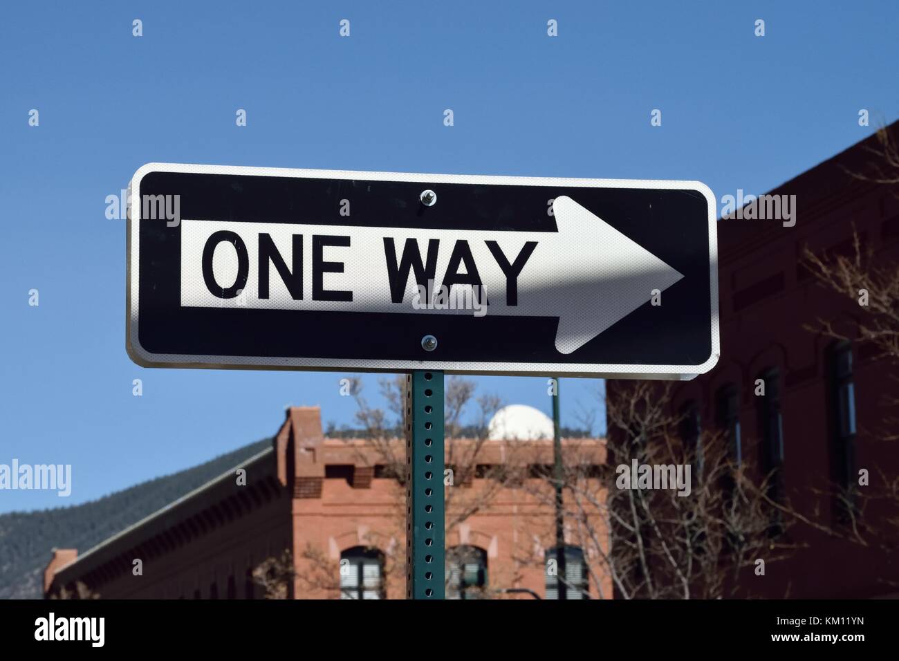Traffic signs communication road construction hi-res stock photography ...