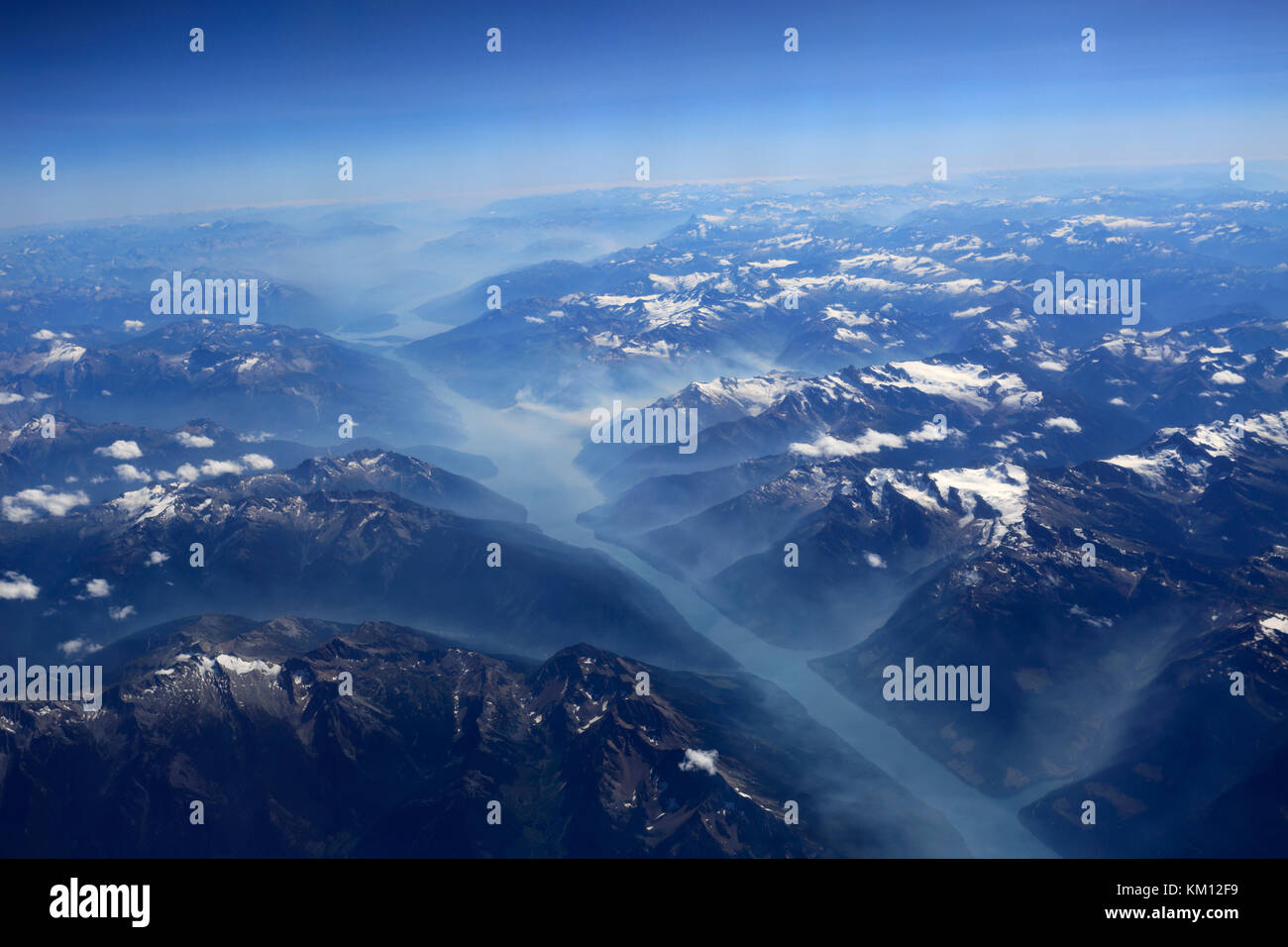 Ariel view over the Canadian Rocky mountains, British Columbia, Canada ...