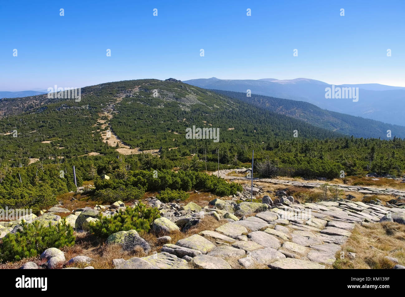ridgeway hiking trail in Giant Mountains Stock Photo - Alamy