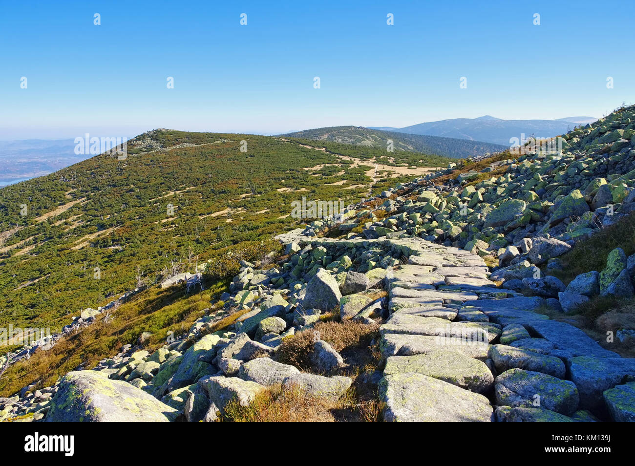 ridgeway hiking trail in Giant Mountains Stock Photo - Alamy