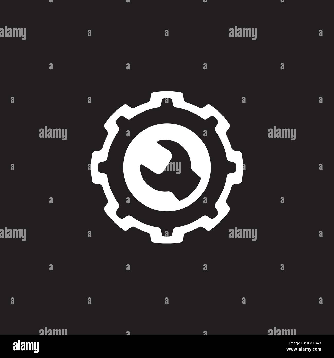 Engineering Icon. Gear and Wrench. Service Symbol Stock Vector Image ...