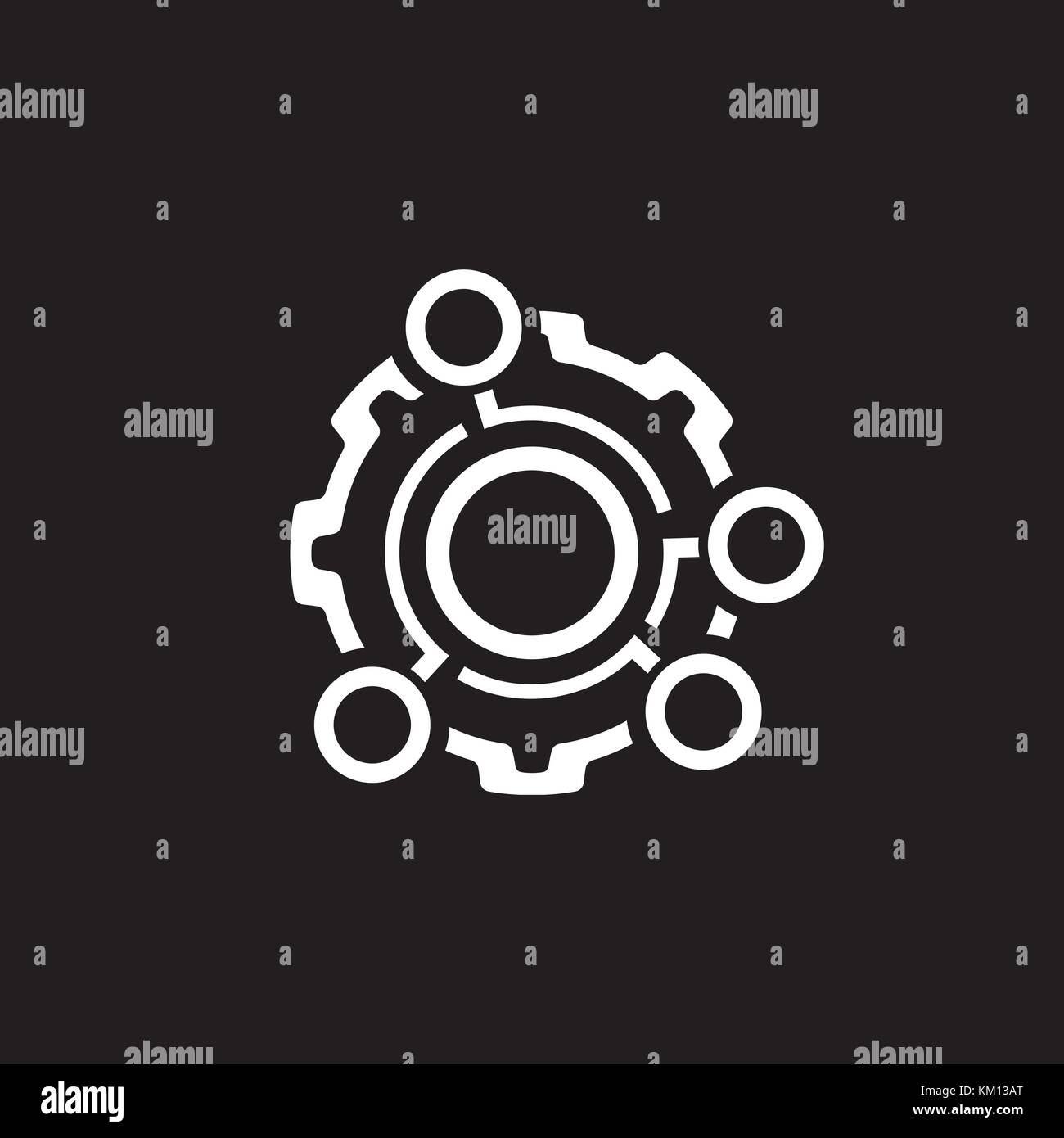 Technical Data Icon. Gear and Option Dots. Engineering Symbol Stock ...