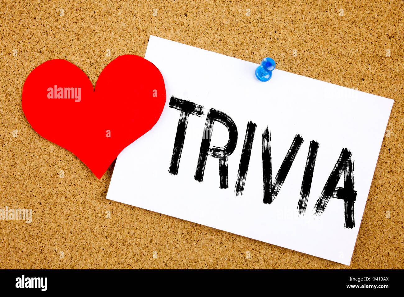 Conceptual hand writing text caption inspiration showing Trivia concept ...