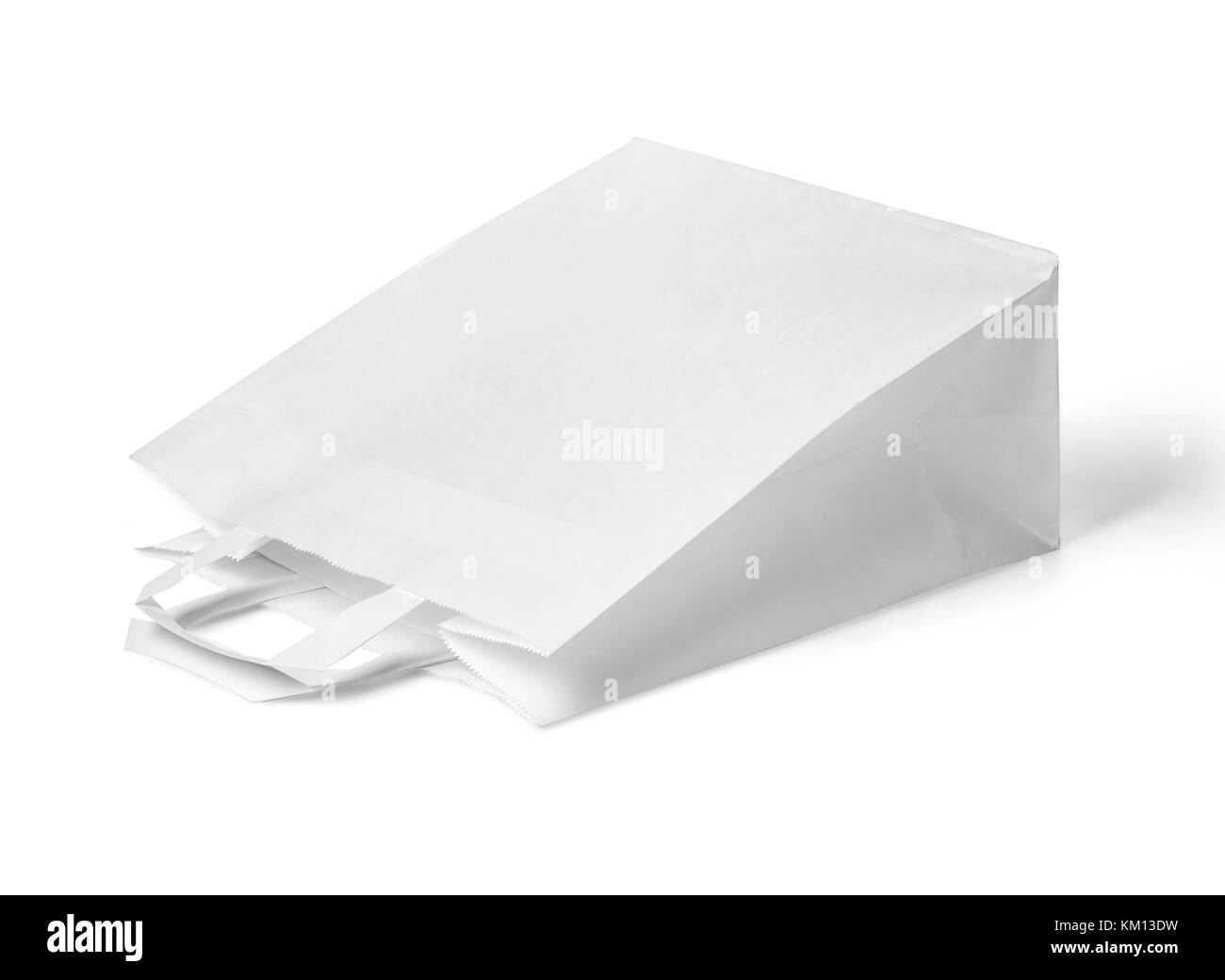 White paper bag isolated on white. with clipping path Stock Photo - Alamy