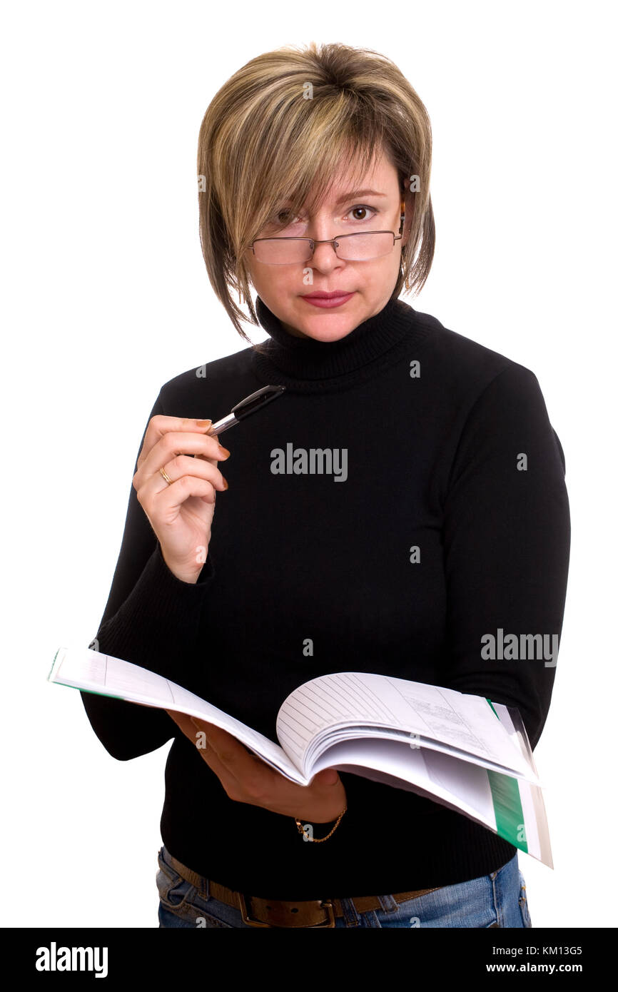 Executive business woman.Isolated over white background Stock Photo - Alamy
