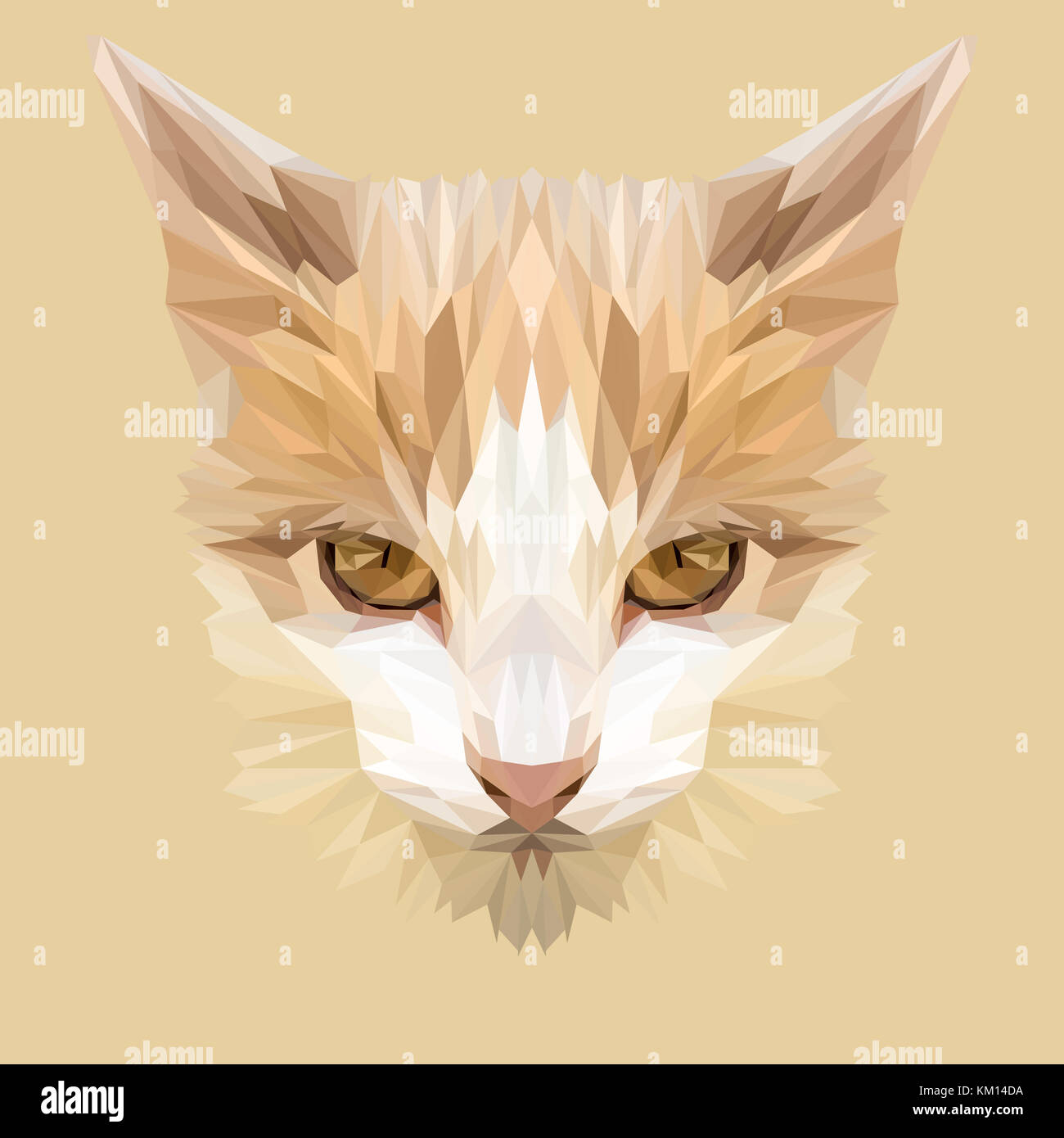 Cat low poly design. Triangle vector illustration Stock Photo - Alamy