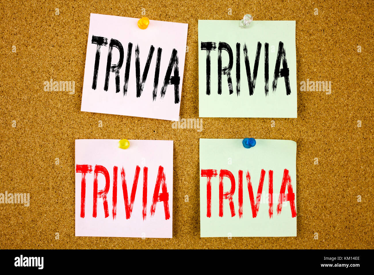 Conceptual hand writing text caption inspiration showing Trivia ...