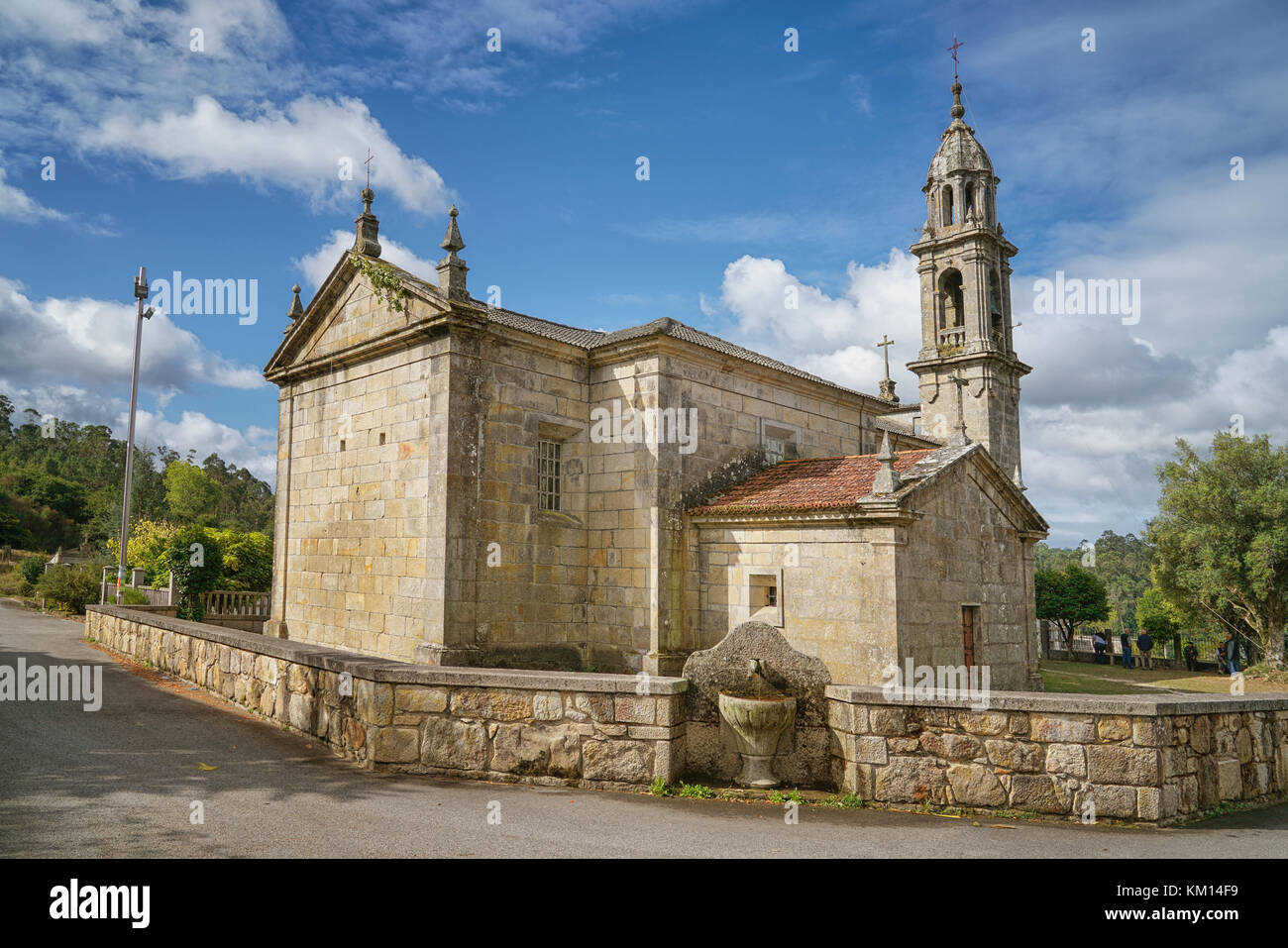 BARRO, SPAIN - SEPTEMBER 9, 2017: Igrexa de San Mamede da Portela in ...