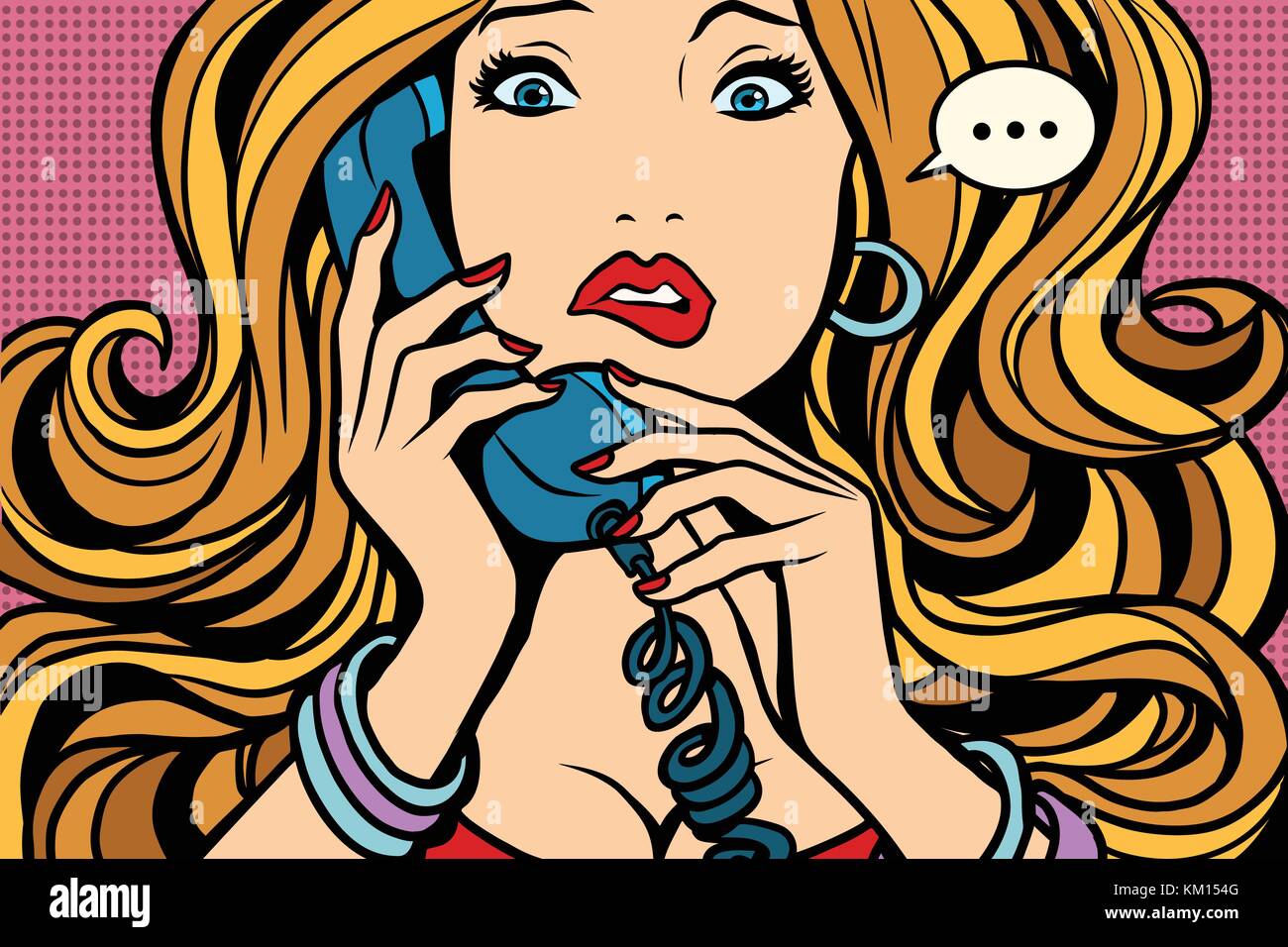 Woman, bad talking on the phone Stock Vector Image & Art - Alamy