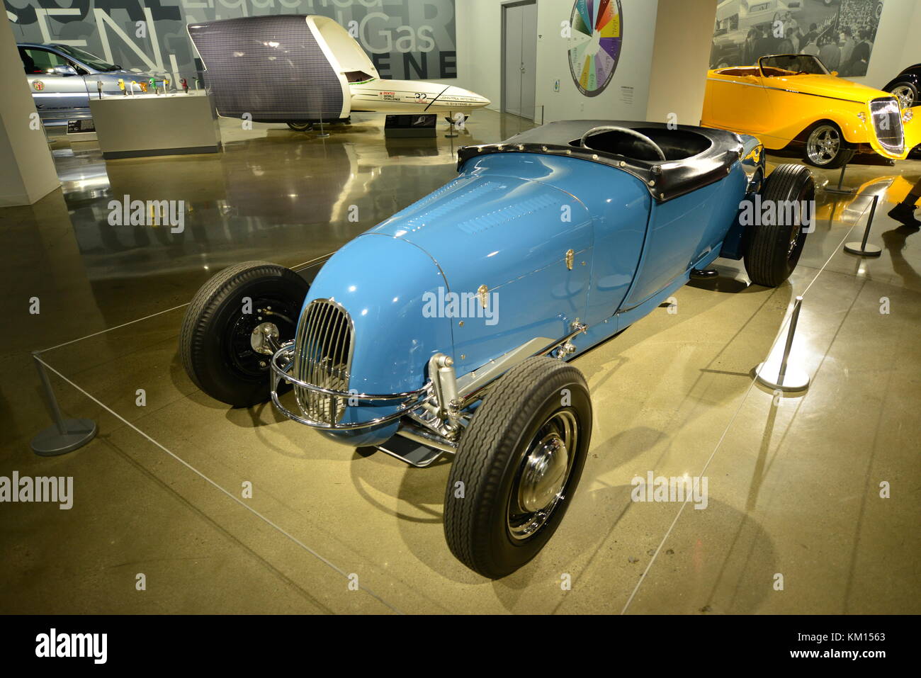 Blue racing car Stock Photo - Alamy