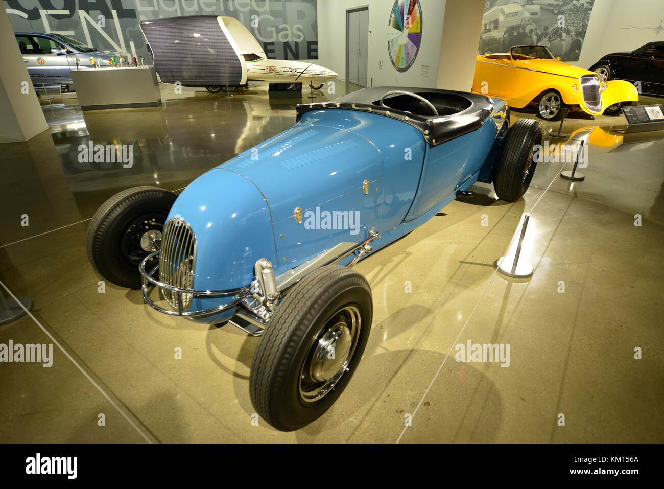 Blue racing car Stock Photo - Alamy
