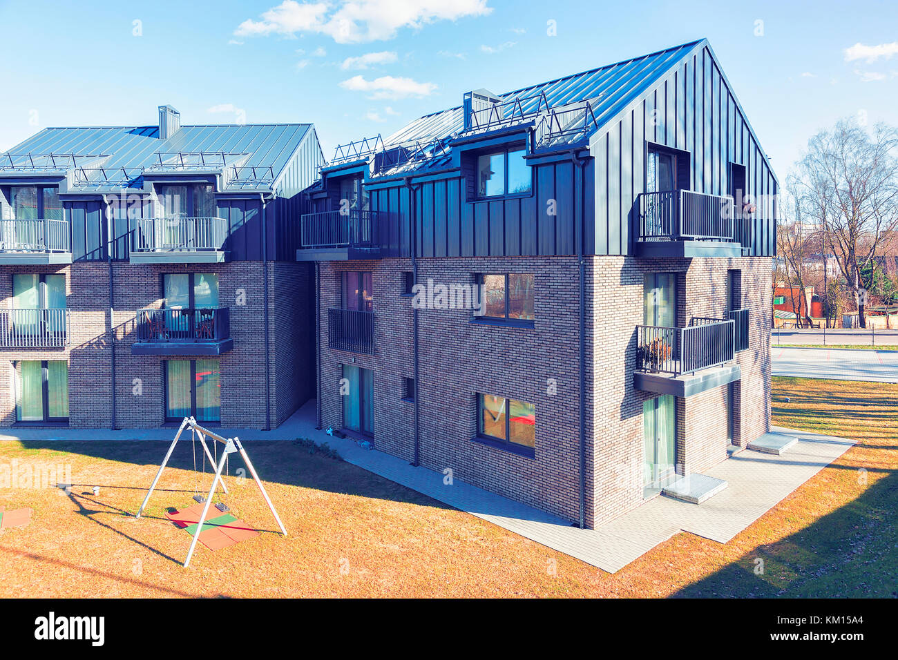 New modern townhouses in bedroom district, Baltupiai in Vilnius ...
