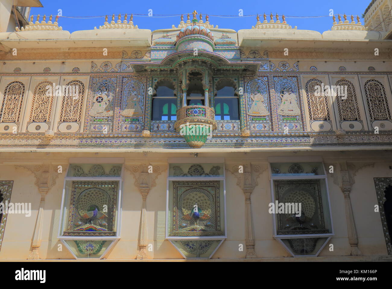 Historical architecture City Palace Udaipur India Stock Photo - Alamy