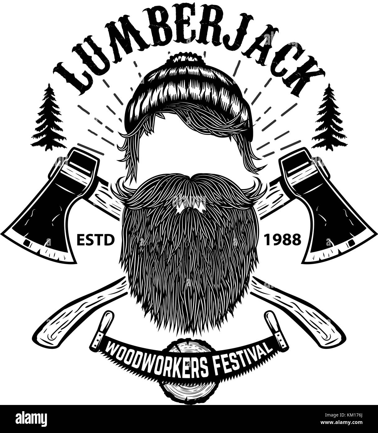 Woodsman ax Stock Vector Images - Alamy