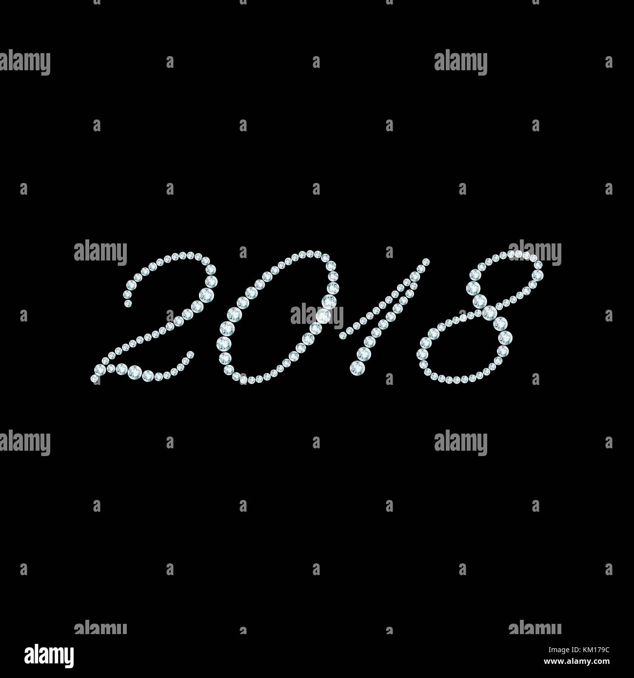 Numbers 2018 on black background Stock Vector Image & Art - Alamy