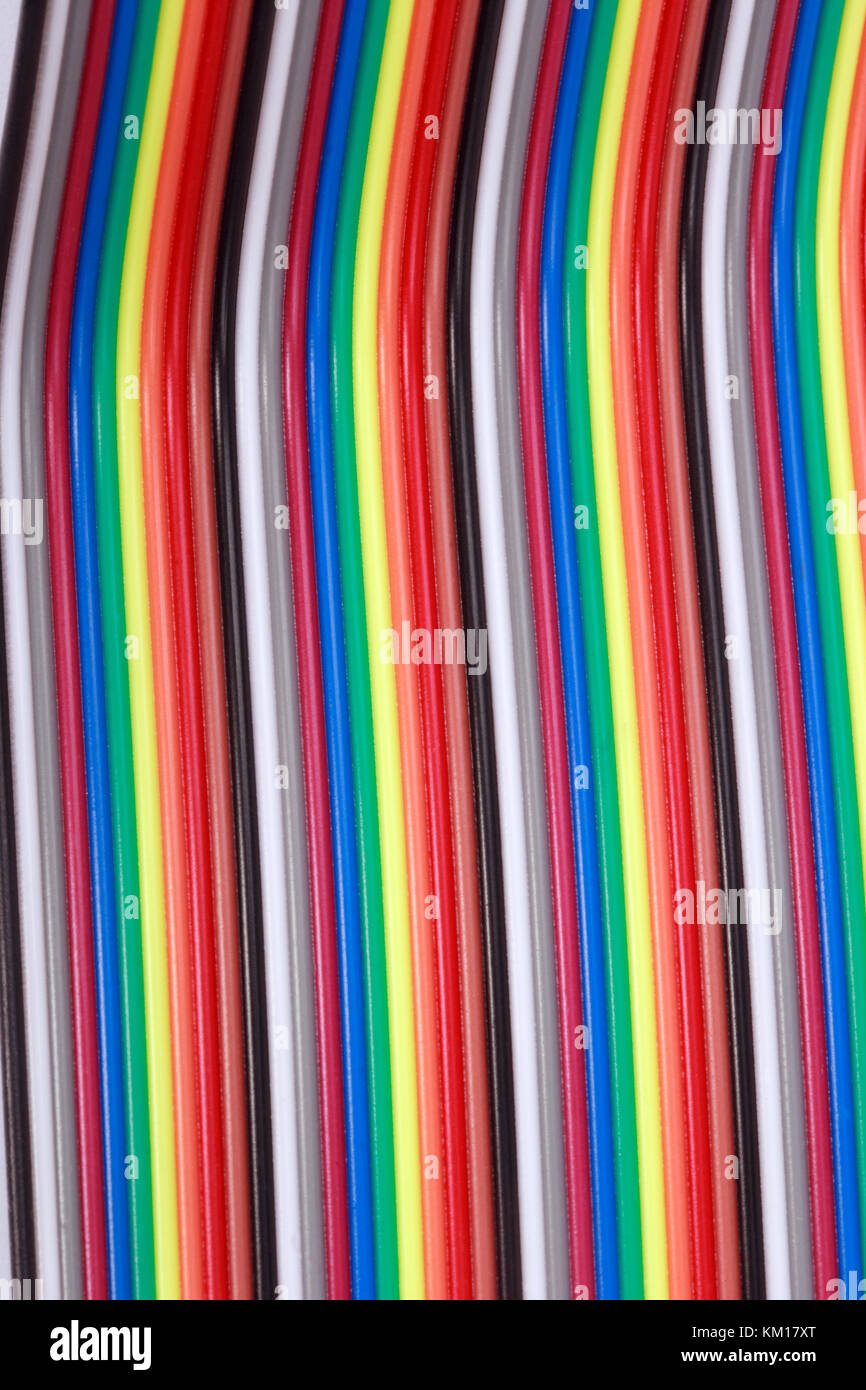 many wire ribbon cable Stock Photo - Alamy
