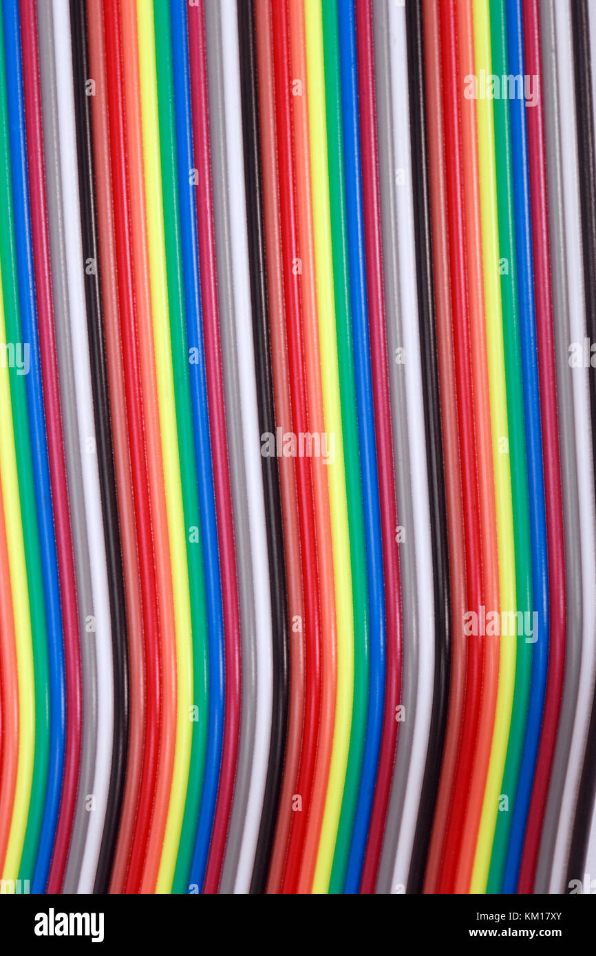many wire ribbon cable Stock Photo - Alamy