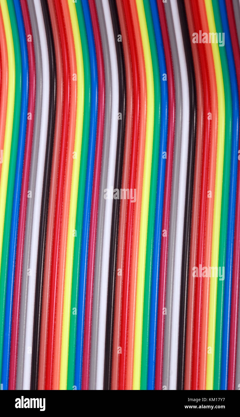 many wire ribbon cable Stock Photo - Alamy