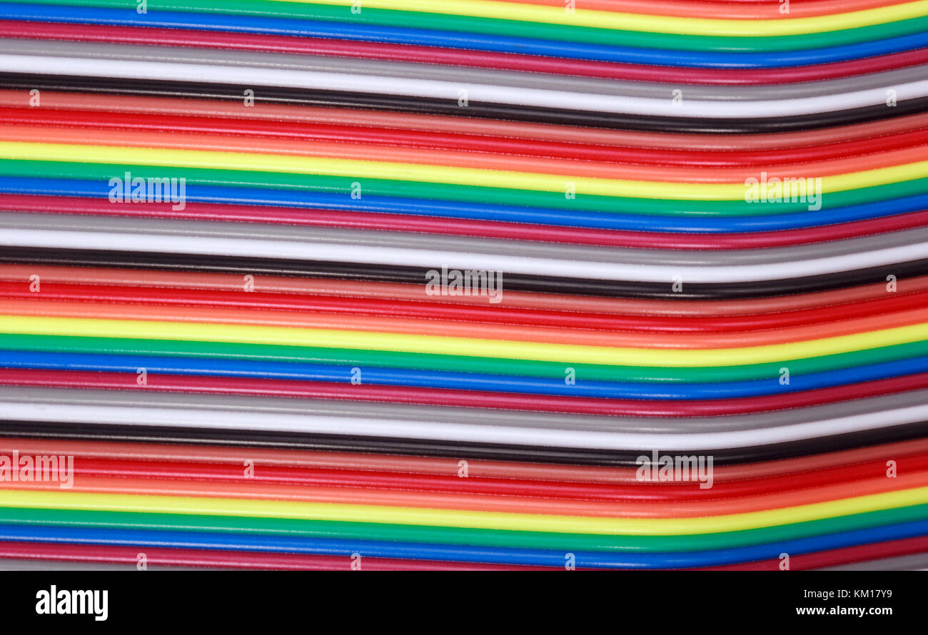 many wire ribbon cable Stock Photo - Alamy