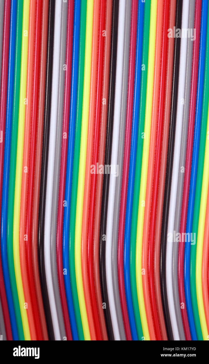 many wire ribbon cable Stock Photo - Alamy
