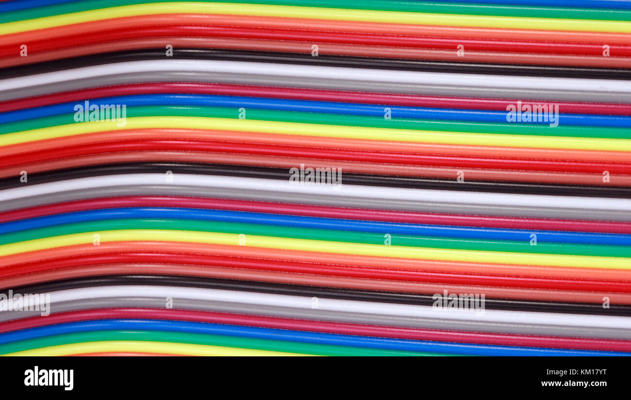 many wire ribbon cable Stock Photo - Alamy