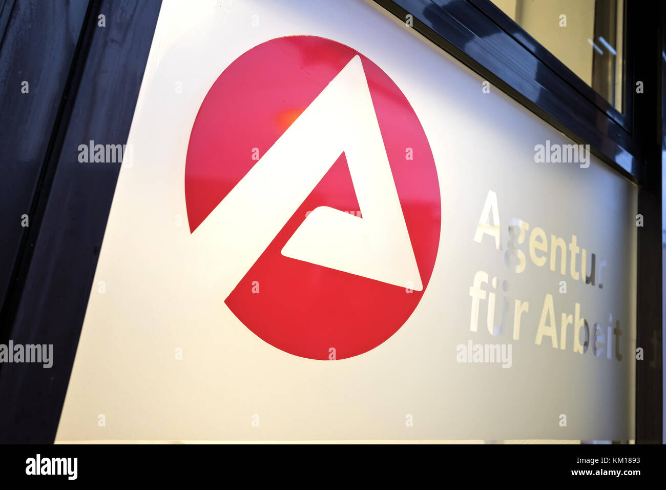 signboard at a branch of the German Federal Employment Agency Stock ...
