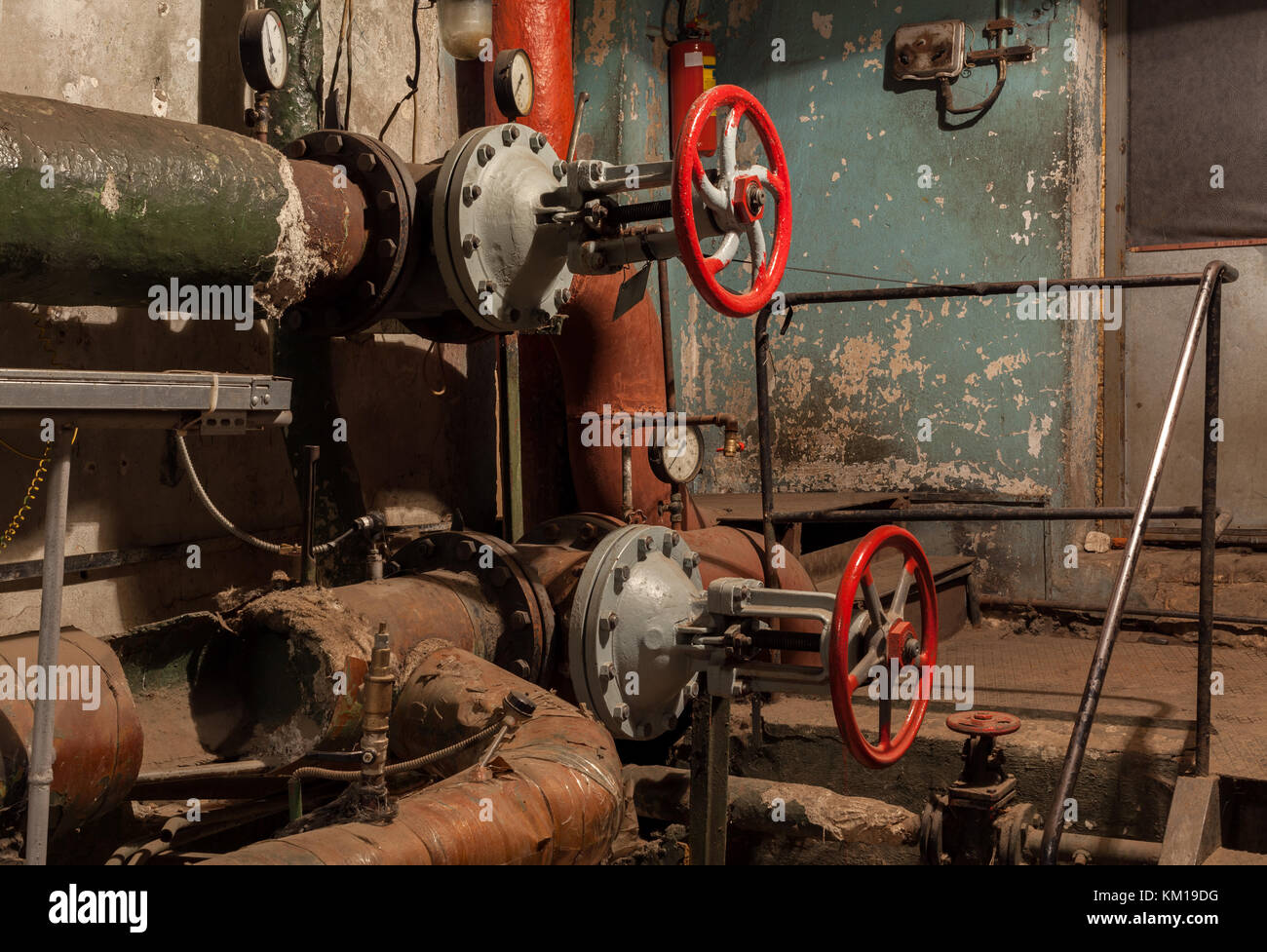 Control center in the boiler room Stock Photo - Alamy
