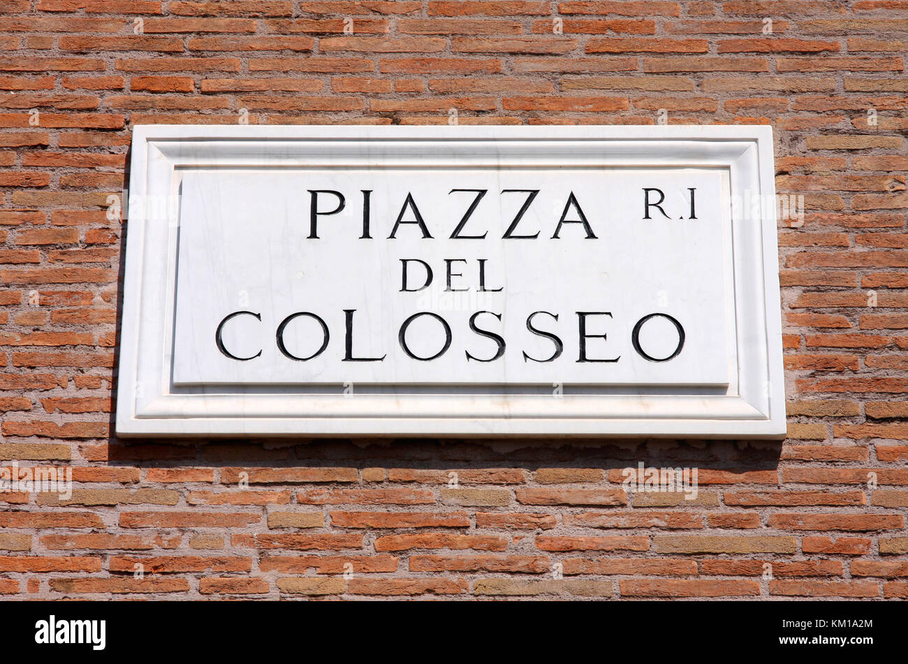 street sign at Piazza del Colosseo in Rome, Italy Stock Photo - Alamy