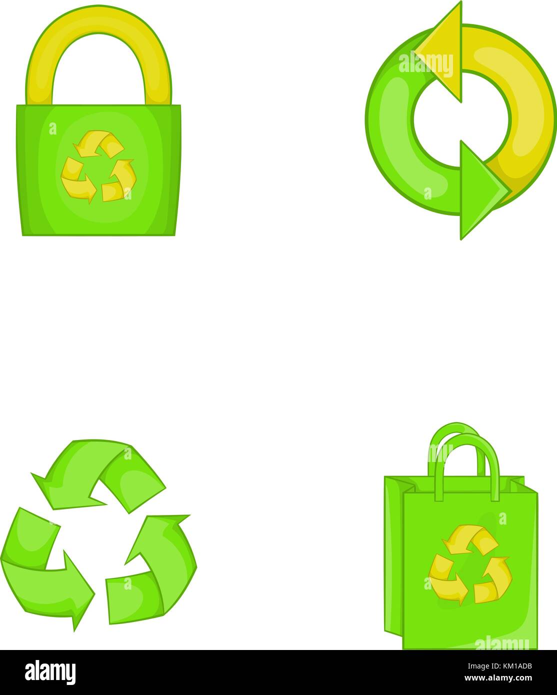 Recycle material icon set, cartoon style Stock Vector Image & Art - Alamy