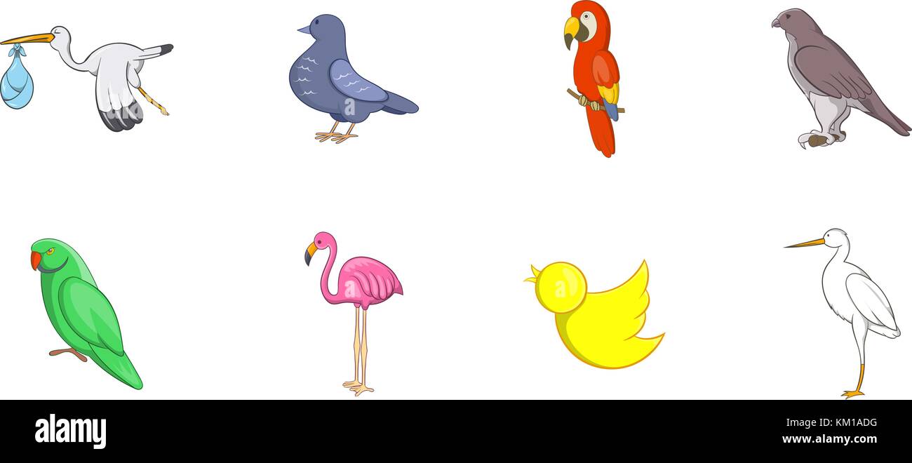 Birds icon set, cartoon style Stock Vector Image & Art - Alamy