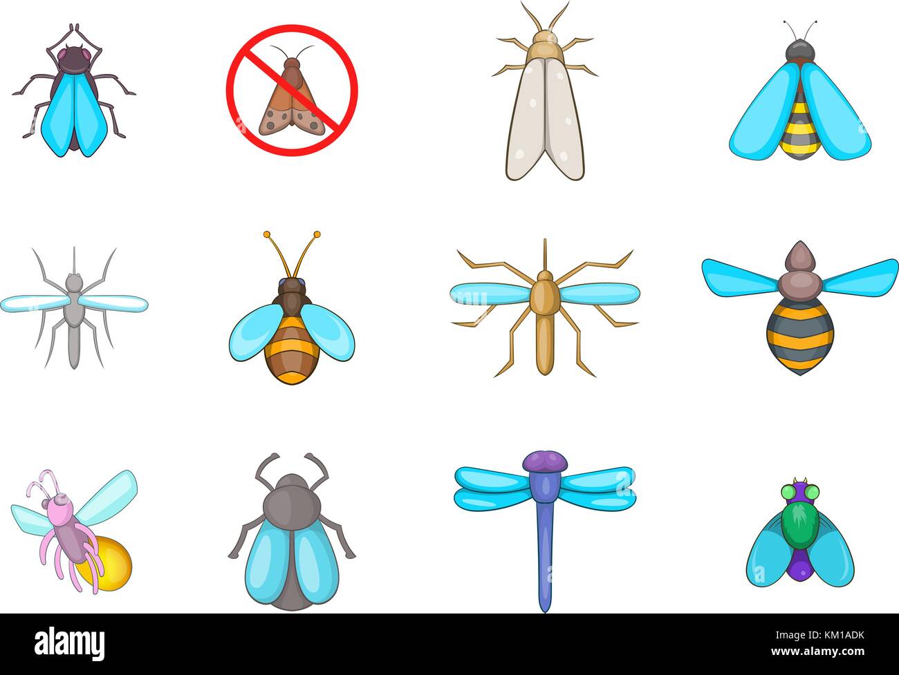 Insects icon set, cartoon style Stock Vector Image & Art - Alamy