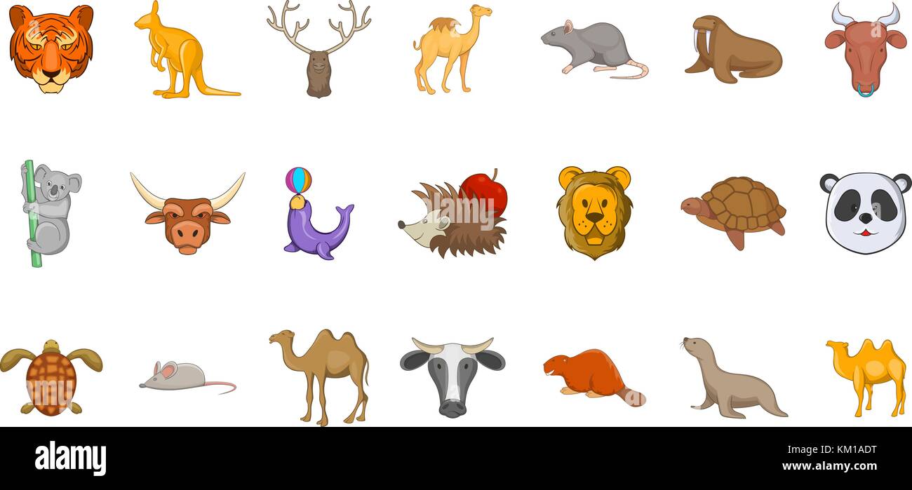 Animals icon set, cartoon style Stock Vector Image & Art - Alamy
