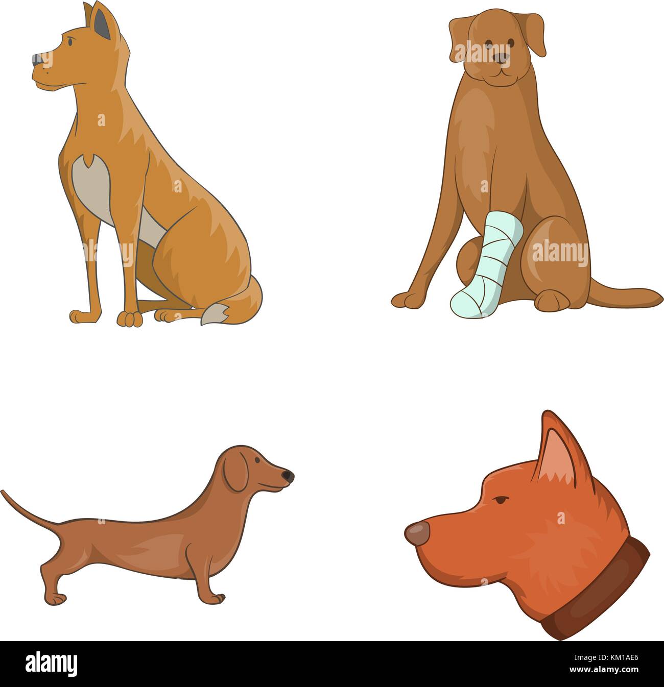 Dog icon set, cartoon style Stock Vector Image & Art - Alamy