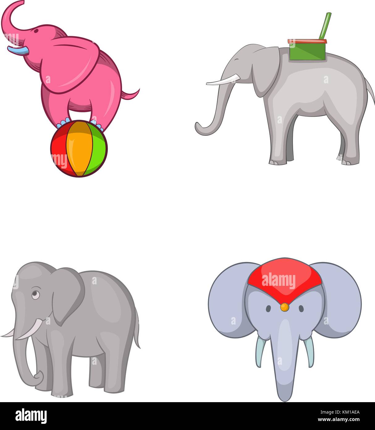 Baby elephant cartoon walking Stock Vector Images - Alamy