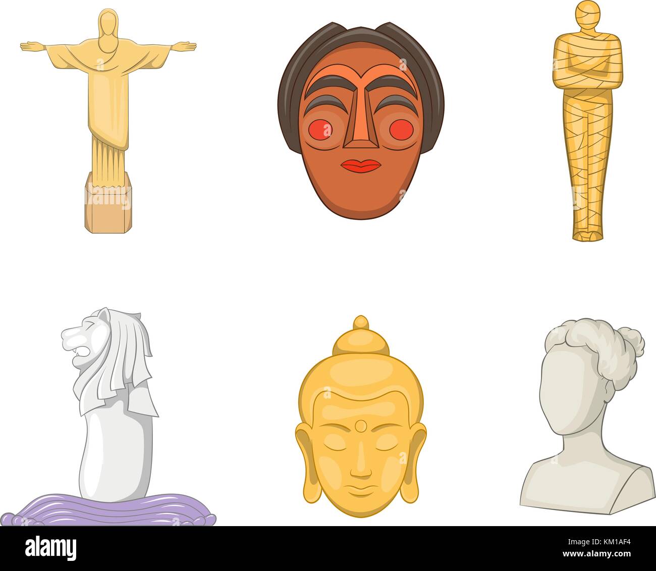 Statue icon set, cartoon style Stock Vector Image & Art - Alamy