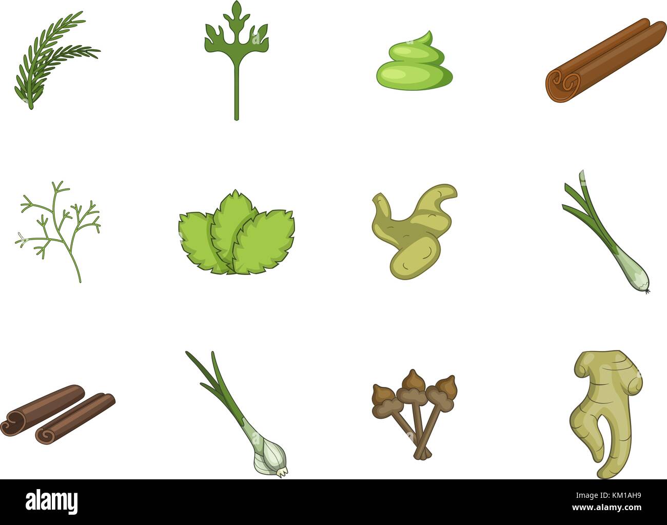 Spices icon set, cartoon style Stock Vector Image & Art - Alamy