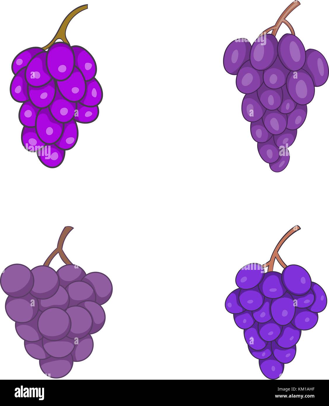Grapes icon set, cartoon style Stock Vector Image & Art - Alamy