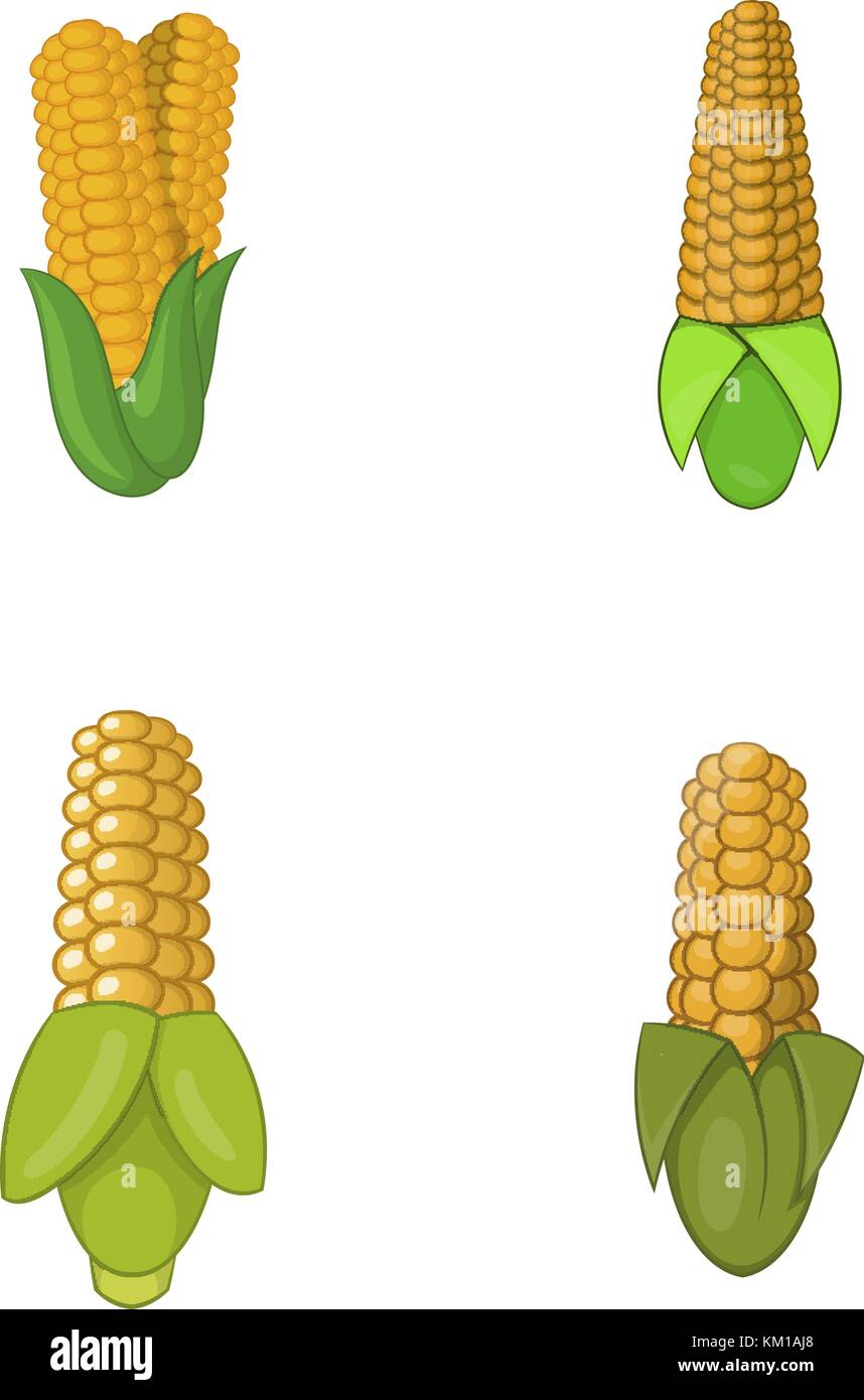 Maize icon set, cartoon style Stock Vector Image & Art - Alamy