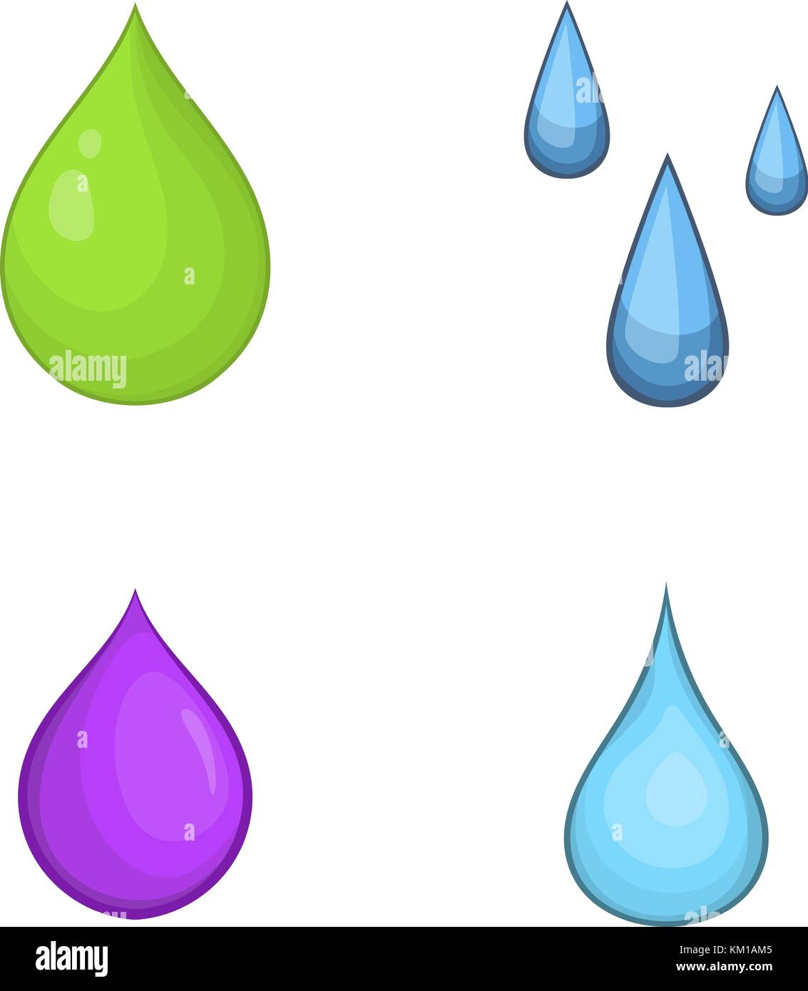 Drop icon set, cartoon style Stock Vector Image & Art - Alamy